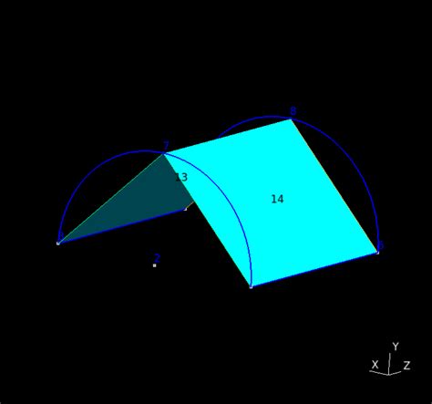 second order quadrangle mesh of a curved surface using gmsh