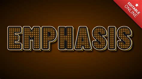 Emphasis Retro Marquee Light Bulb Text Effect Generator