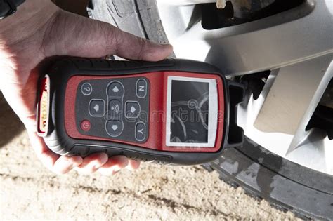 TPMS Sensor Programmer Tire Pressure Sensors Stock Photo Image Of