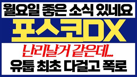 포스코dx 좋은 소식 있네요 포스코dx 포스코dx주가전망 포스코dx주가 포스코dx종목분석 포스코dx목표가 포스코