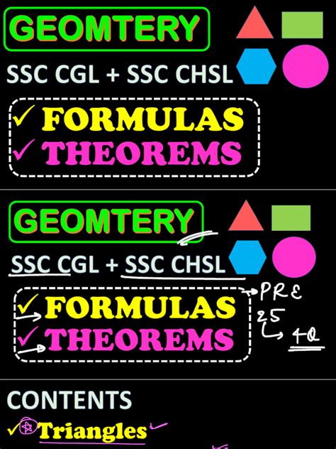 Geometry All Formulas Quant King Pdf
