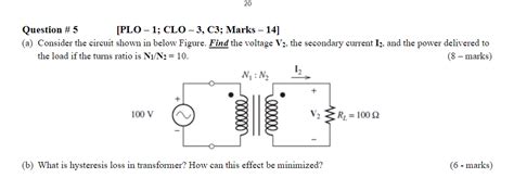 Solved 20 Question 5 Plo 1 Clo 3 C3 Marks 14 A