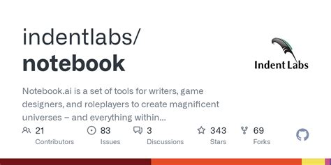 github indentlabs notebook notebook ai is a set of tools for writers