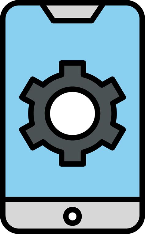 Mobile Settings Vector Icon Vector Art At Vecteezy