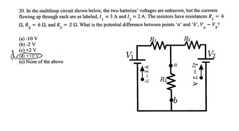 Solved In The Multiloop Circuit Shown Below The Two Chegg Com