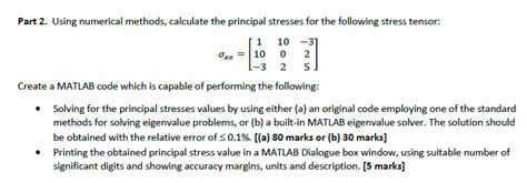 solved part 2 using numerical methods calculate the