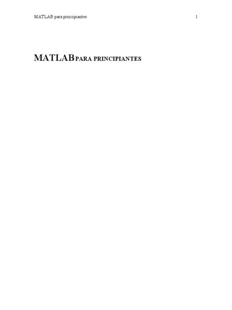 matlab para principiantes pdf pdf lenguaje de programación logaritmo