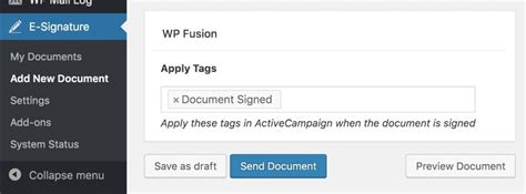 connect wp e signature to your crm