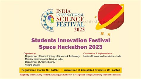 Registration Open For Iisf Space Hackathon 2023 Read Details