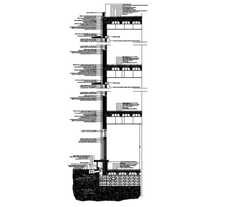 Constructive Details Of Multi Story Educational Building Dwg File