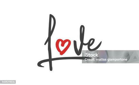 사랑 텍스트 글자 O 문자는 하트 모양으로 대체되었습니다 발렌타인 데이 디자인 당신을 사랑합니다에 대한 스톡 벡터 아트 및 기타