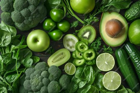 Premium Photo Green Fruits And Vegetables Fresh And Vibrant Produce