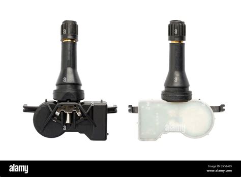 Tpms Sensor Tyre Pressure Monitoring System Isolated On White Stock