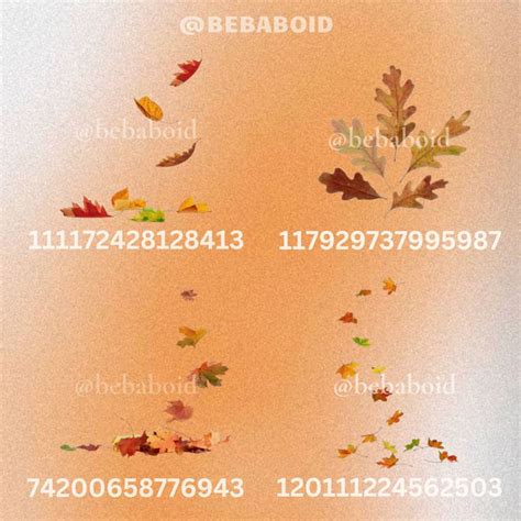 Bloxburg Autumn Plant Decals Bloxburg Decals Codes Bloxburg Decals