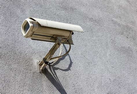 Premium Photo Cctv Camera On A Concrete Wall Protection Of The Object