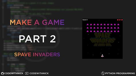 Make A Game With Python Space Invaders Part 2 Greek Tutorial