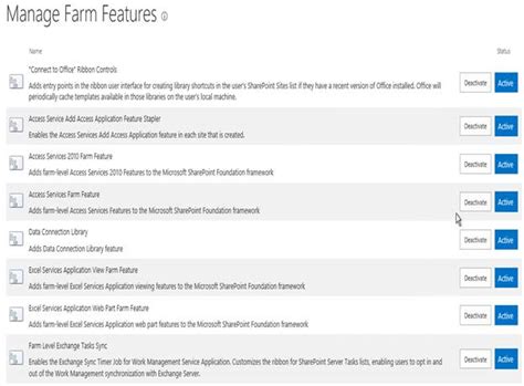 manage farm features in sharepoint 2013 central administration