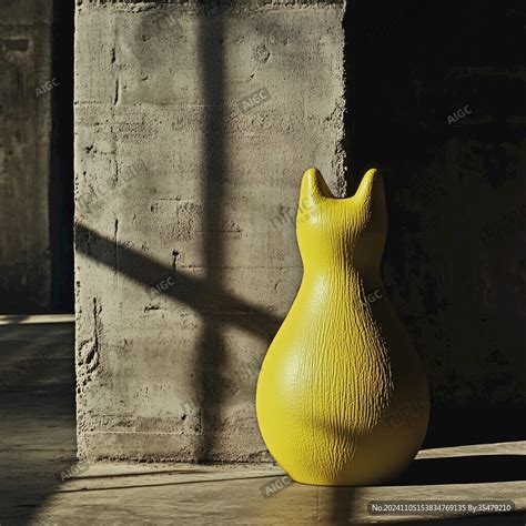 Ai创作图陶瓷猫灯 黄色的花瓶 玩物葫芦 黄色琉璃陶瓷 葫芦花瓶 黄色陶瓷 葫芦形状的灯罩 黄色玻璃花瓶 黄色小葫芦 葫芦模 小瓢葫芦侧面特写