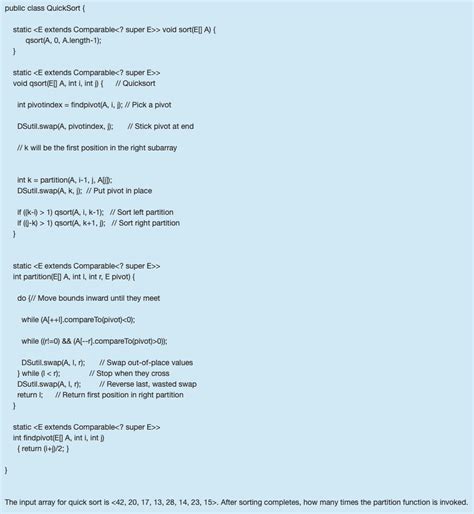 Solved Public Class Quicksort Static Void Sortel A