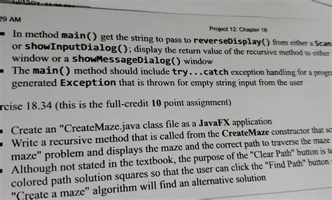 Solved 29 Am Project 12 Chapter 18 • In Method Main Get