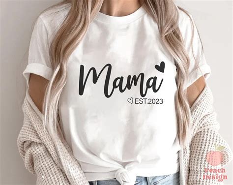 Mama Est 2023 Svg Mom Svg Mama Svg Cricut Cut File Est 2023 Svg
