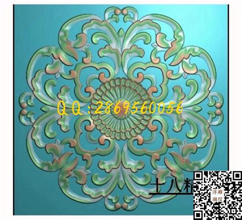 门上花299 圆形洋花圆门花欧式洋花门芯圆洋花 精雕图 浮雕图 电脑雕刻图 北京精雕 洋花 圆洋花