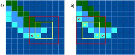 a example of an edge cell that is identified as the center of a
