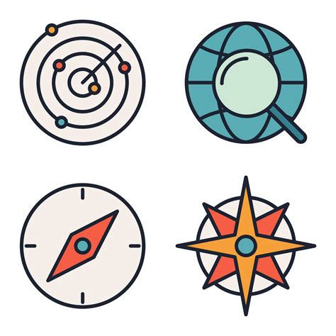 Map Location And Navigation Set Icon Symbol Template For Graphic And Web Design Collection Logo