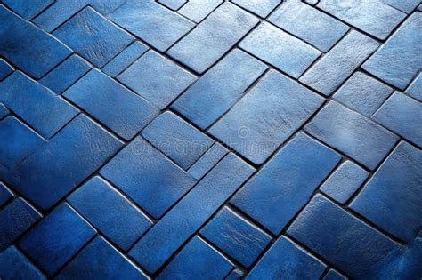 Blue Cobblestone Pathway Creates A Geometric Pattern Urban Design Stock Image Image Of Detail