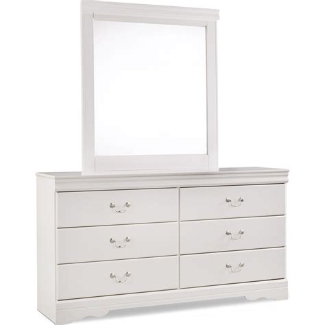 Anarasia Dresser And Mirror White Arctic Home Furnishings