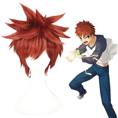 Fate Stay Night Shirou Emiya Rot Faschings Cosplay Perücken