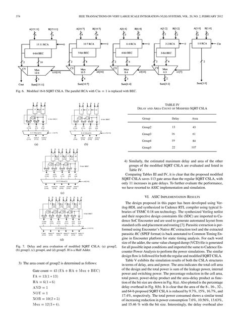1area Efficient Carry Select Adder Pdf Computing Technology