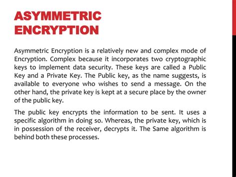 Symmetric And Asymmetric Encryption PPTX Internet Computing