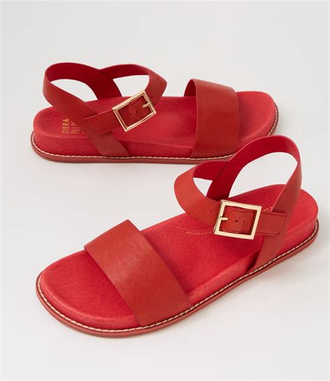 Hammil W Red Leather Sandals Shop Online At Mathers