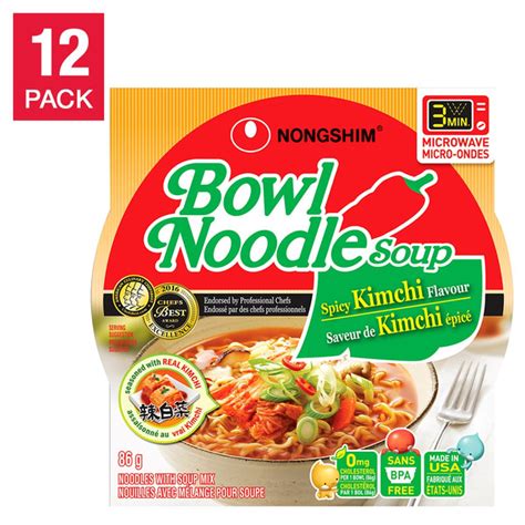 Nongshim Spicy Kimchi Bowl Noodle Soup Same Day Delivery Costco
