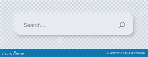 Search Bar Form Template Of Neomorphic Interface Neomorphism Design Element Ui Component Stock