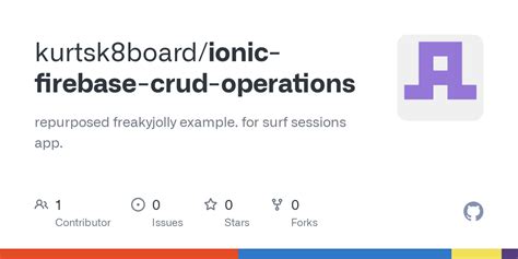 GitHub Kurtsk Board Ionic Firebase Crud Operations Repurposed Freakyjolly Example For Surf