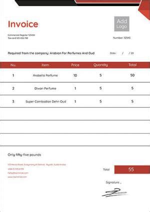 Design Unique Invoice With Red Color