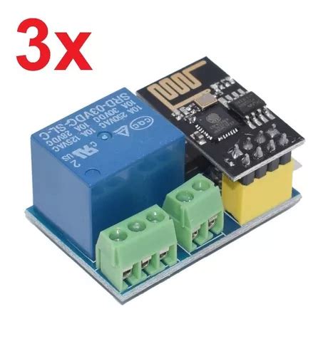 3x Módulo Relé Wi Fi Esp8266 Com Esp 01 Arduino V50 Parcelamento Sem