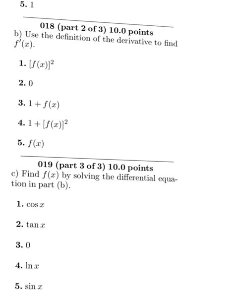 Solved 017 Part 1 Of 3 10 0 Points Let F Be A Function