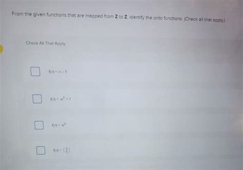 solved from the given functions that are mapped from z to z