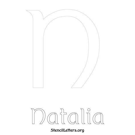 Natalia Free Printable Name Stencils With 6 Unique Typography Styles
