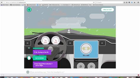part 2 ibm watson car dashboard iot blinker extension youtube