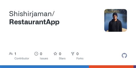 GitHub Shishirjaman RestaurantApp