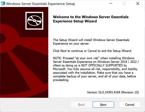 Installing Windows Server Essentials Experience On Windows Server 2019