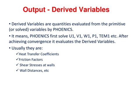 Ppt Output Derived Variables Powerpoint Presentation Free Download