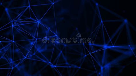 Abstract Digital Connection Moving Dots And Lines Technology Background Network Connection