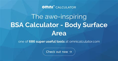 BSA Calculator Body Surface Area Omni