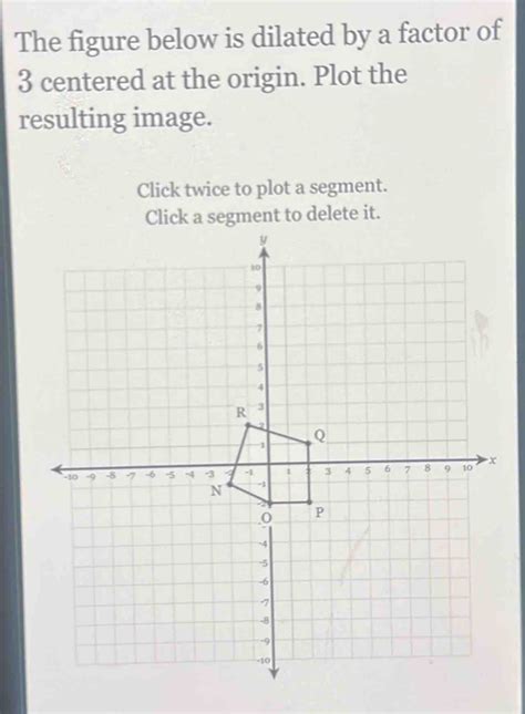 Solved The Figure Below Is Dilated By A Factor Of 3 Centered At The