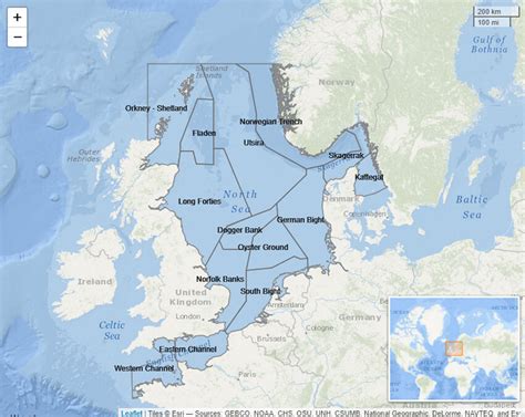 Ices Greater North Sea Ecoregion With Subregions Defined By The Ices